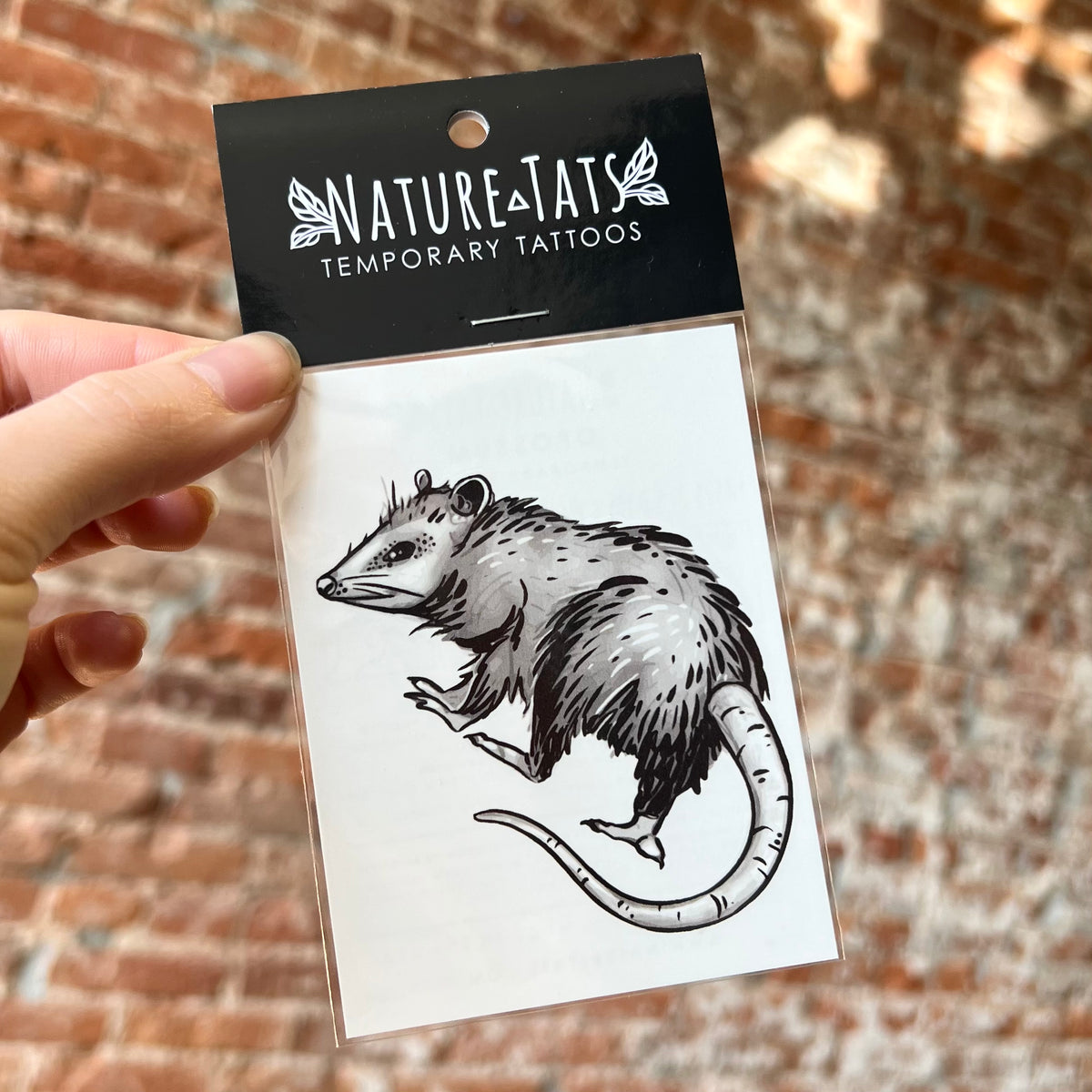 Opossum Temporary Tattoo – Heim Iowa City